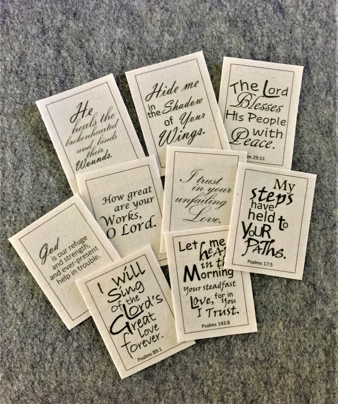 Psalms Word Blocks / Fabric Word Phrases / Junk Journal / Scrap Journal ...