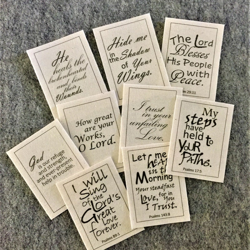 Fabric With Psalms - Etsy UK