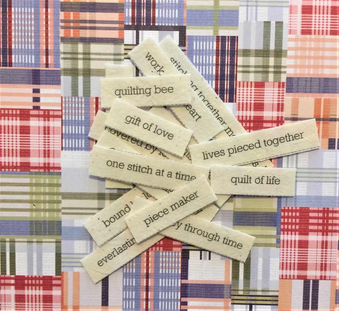 Quilting Word Tiles / Words on Fabric / Fabric Word Tiles / Junk ...