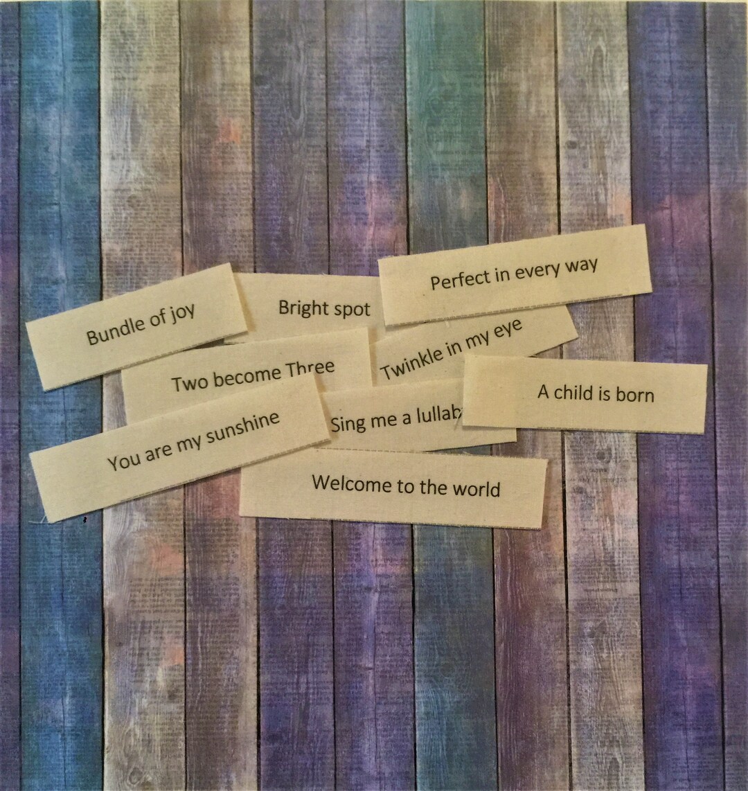 New Arrival # 2 / Fabric Word Tiles / Words on Fabric / Junk Journal ...
