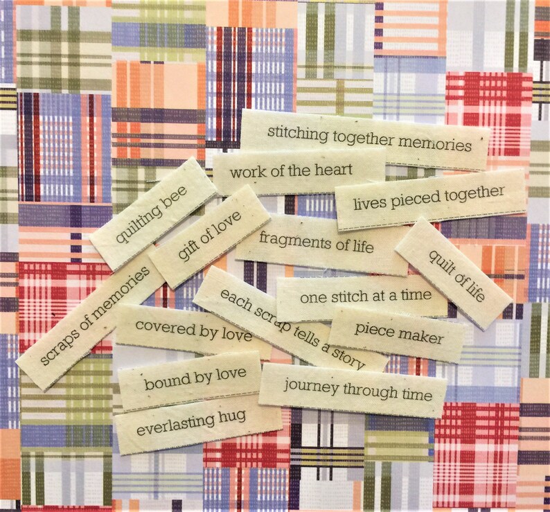 Quilting Word Tiles / Words on Fabric / Fabric Word Tiles / - Etsy