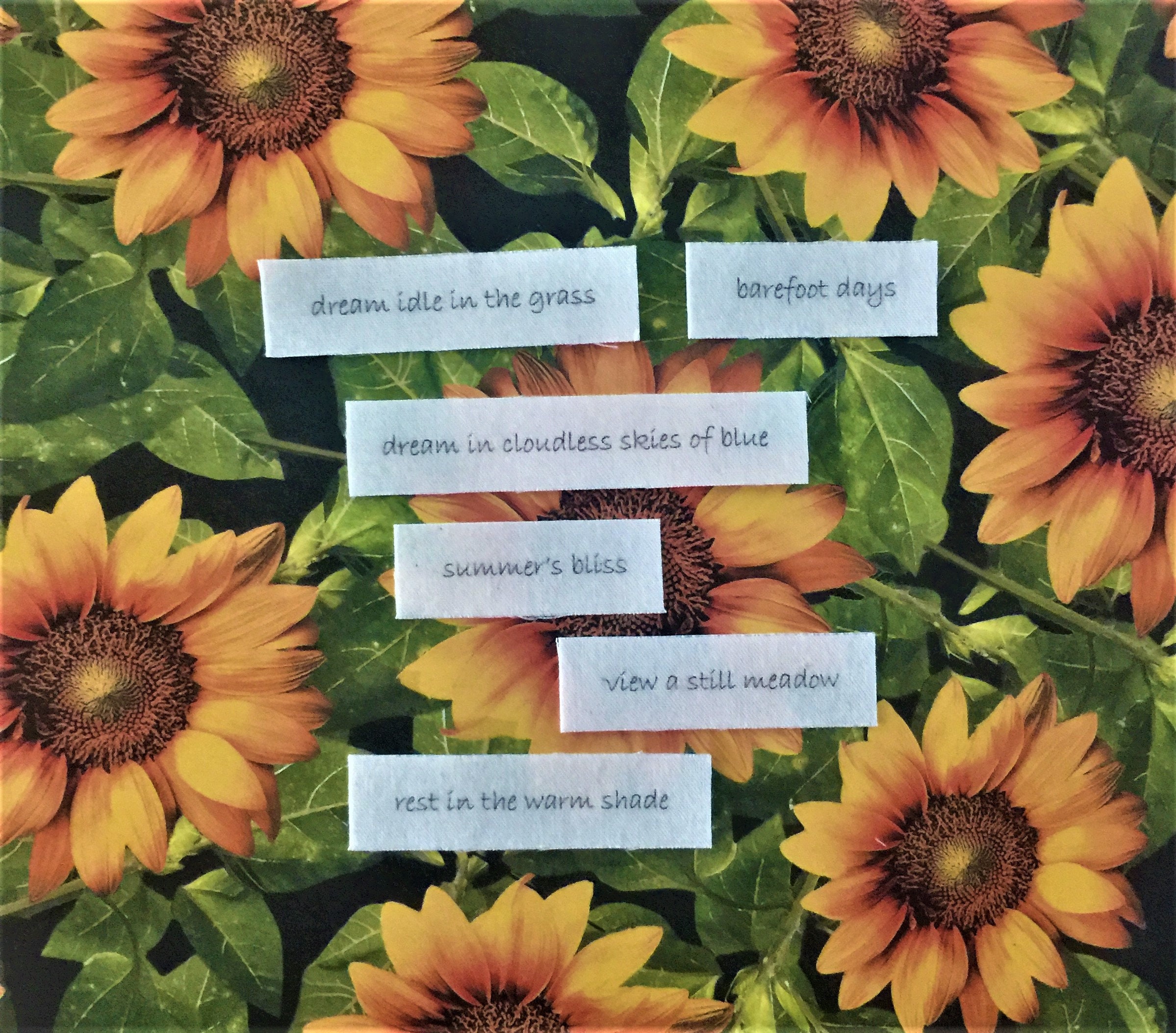 Summertime Phrases DIGITAL DOWNLOAD / Fabric Word Tiles / | Etsy