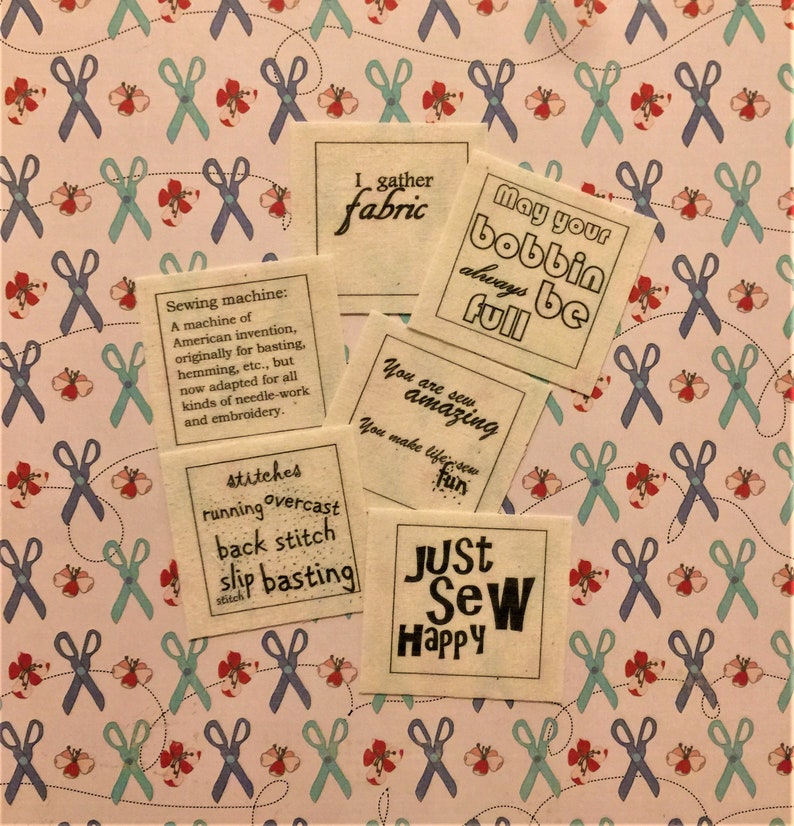 Sewing Phrases Word Blocks / Fabric Word Phrases / Junk - Etsy