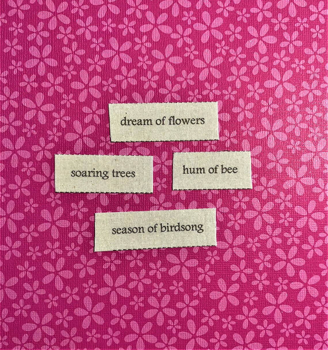 Garden Words # 2 / Fabric Word Tiles / Fabric Words / Junk Journal ...