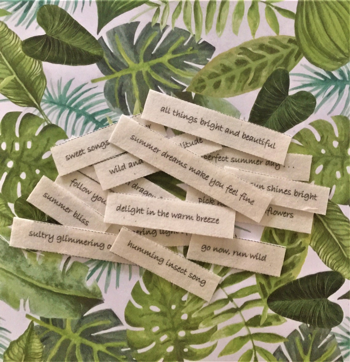 Summertime Phrases 2 / Set of 15 Phrases / Fabric Word Tiles - Etsy