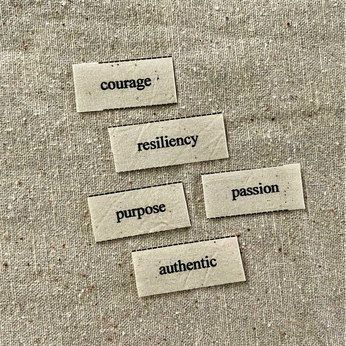 Words of Courage Mini Word Tile Set / Set of 10 Word Tiles / Fabric ...