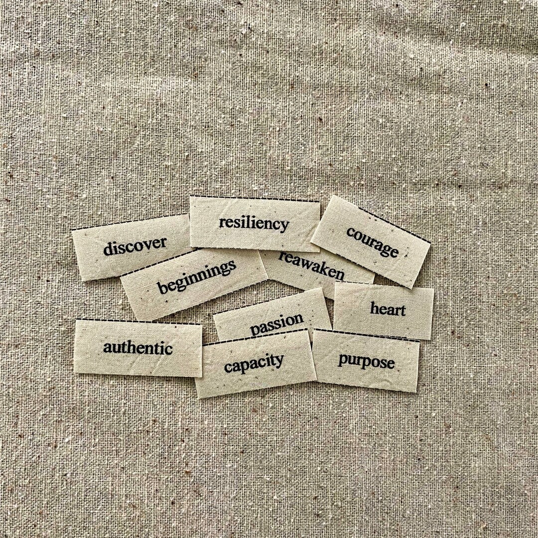 Words of Courage Mini Word Tile Set / Set of 10 Word Tiles / Fabric ...