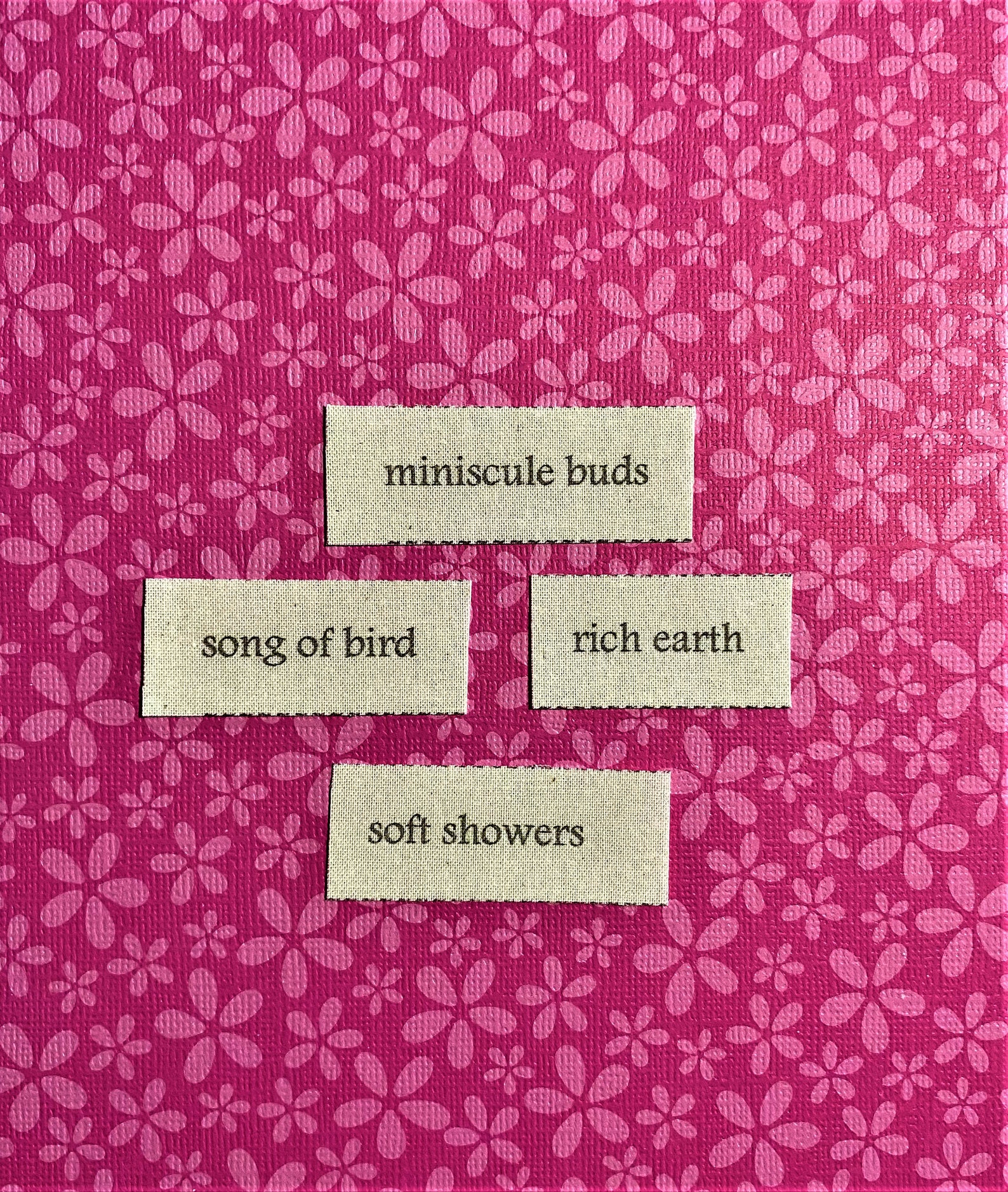 Garden Words # 2 / Fabric Word Tiles / Fabric Words / Junk Journal ...