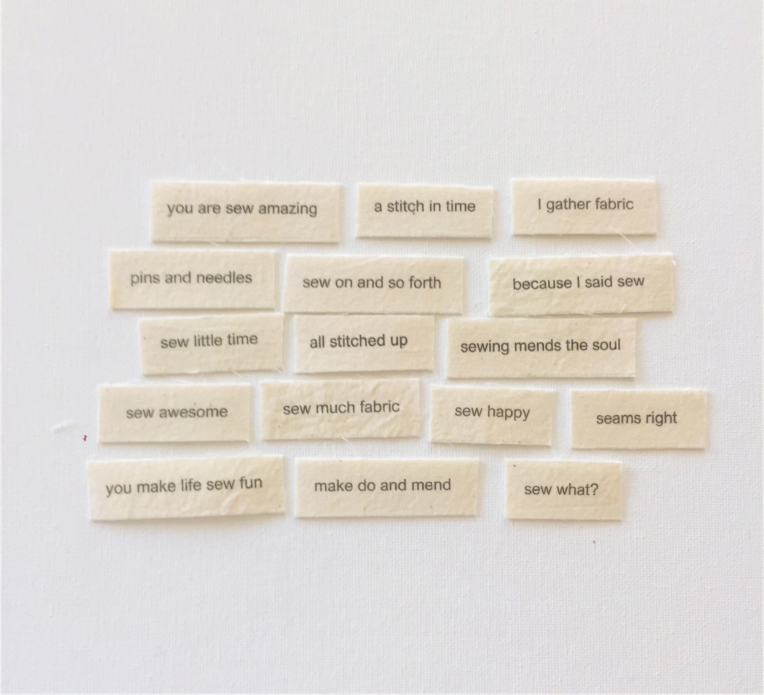 In the Kitchen # 2 / Fabric Words / Fabric Word Tiles / Junk Journal ...