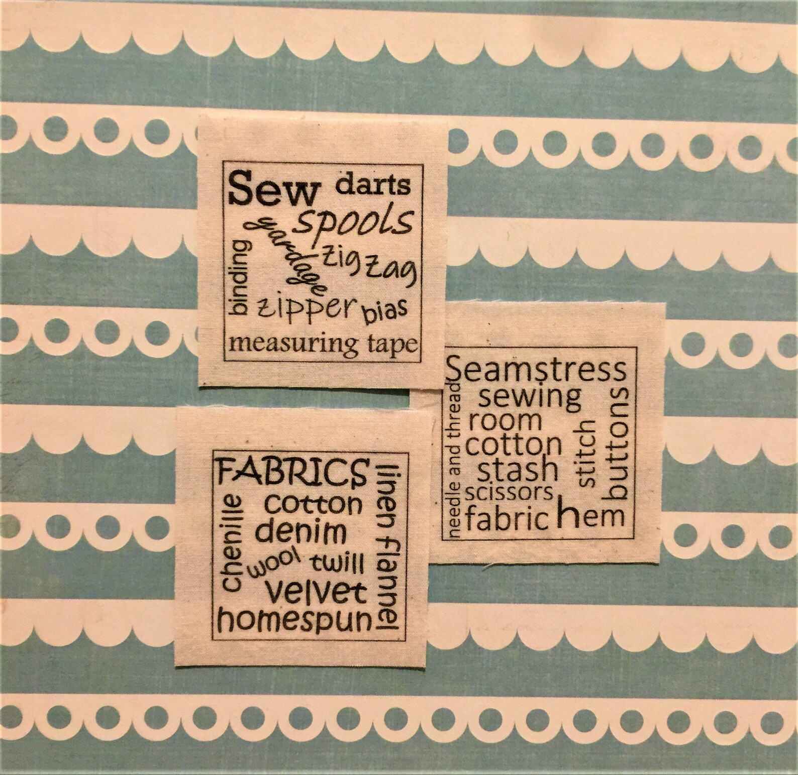 Sewing Phrases Word Blocks / Fabric Word Phrases / Junk - Etsy