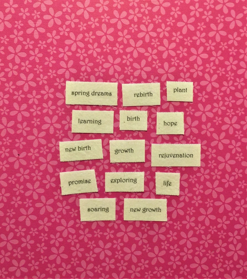 Spring Word Tiles 2 / 14 Word Tiles / Fabric Word Tiles / - Etsy