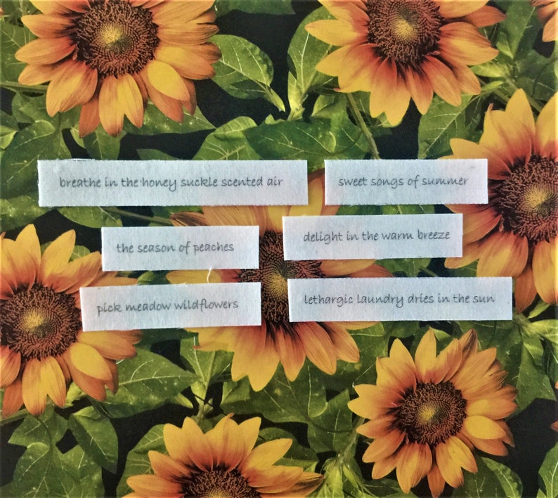 Summertime Phrases DIGITAL DOWNLOAD / Fabric Word Tiles / | Etsy