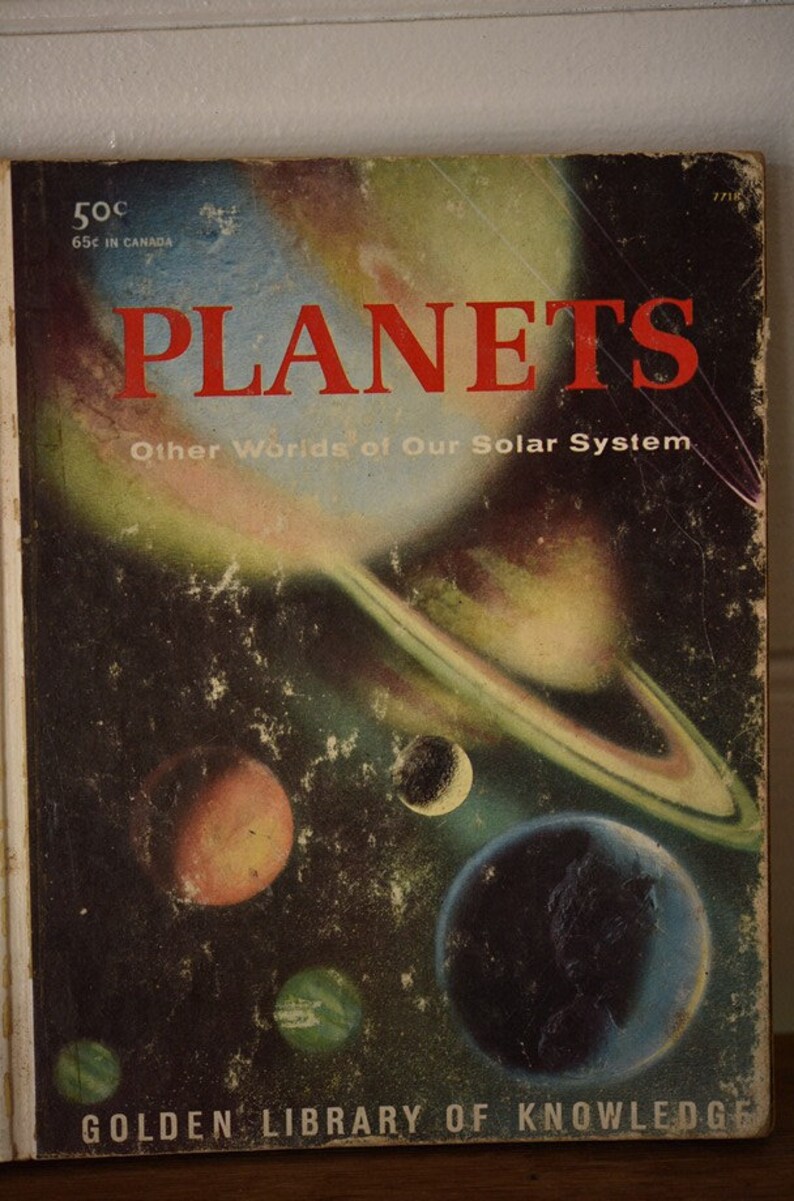 Vintage Book Planets Golden Library of Knowledge 1959 OT11 - Etsy