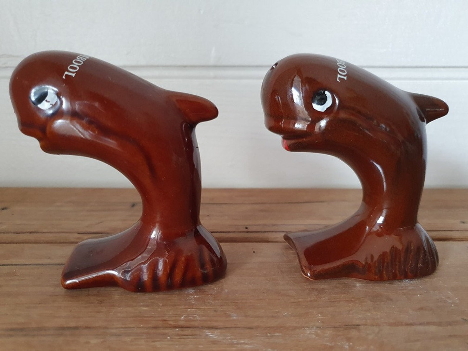 Vintage Ceramic Whale Warrnambool Salt & Pepper Shakers Kitsch 1950s ...