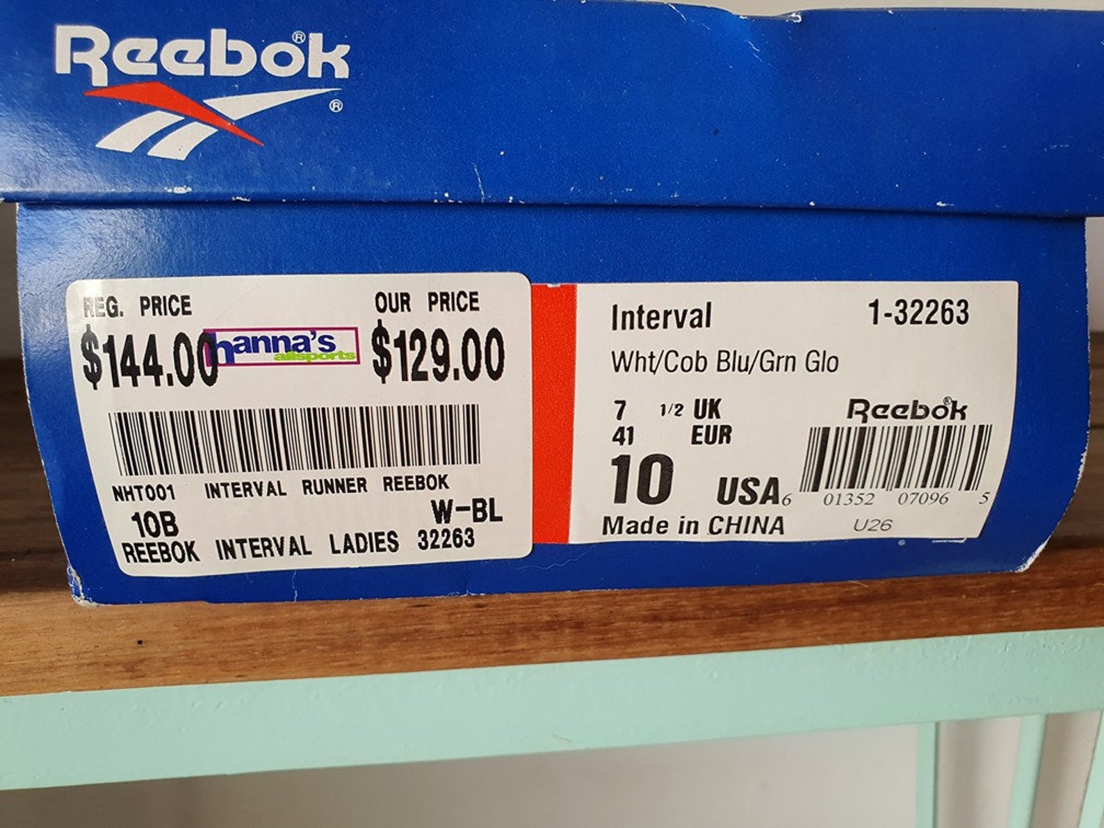 Vintage 1993 Reebok shoe box empty | Etsy