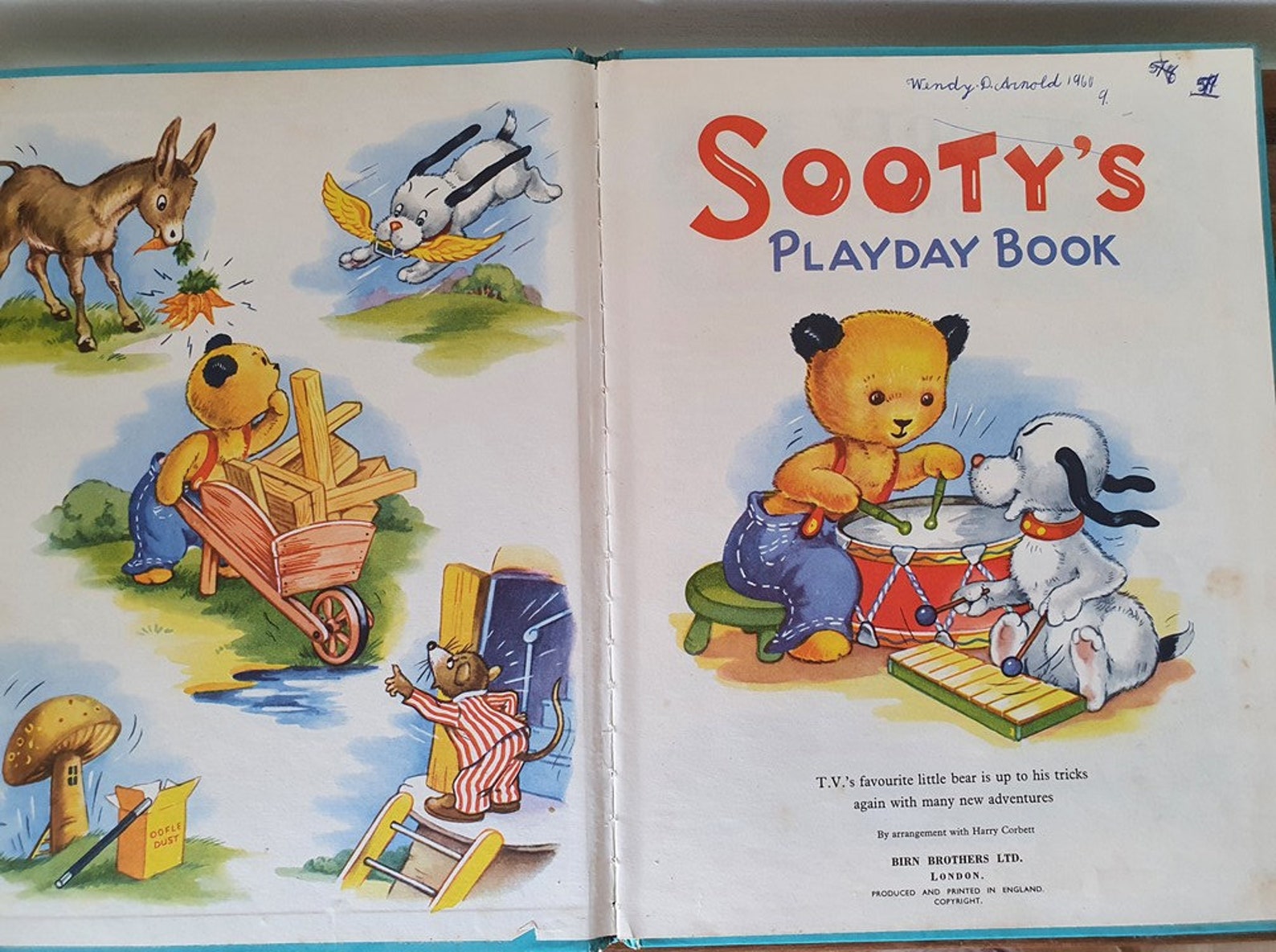 Vintage Children's Books Sooty's Playday Book 1960 - Etsy