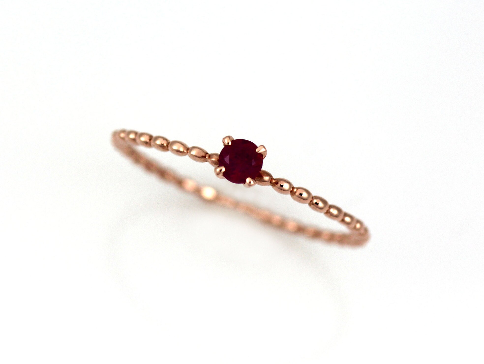 Ruby 0.1ct Solitaire Ring Ruby Ring 14K Solid Gold Ruby | Etsy