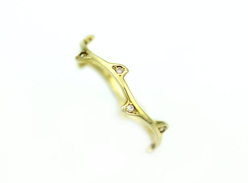 Diamond Gold Ring Gold Ring Unique Branch Engagement Ring | Etsy