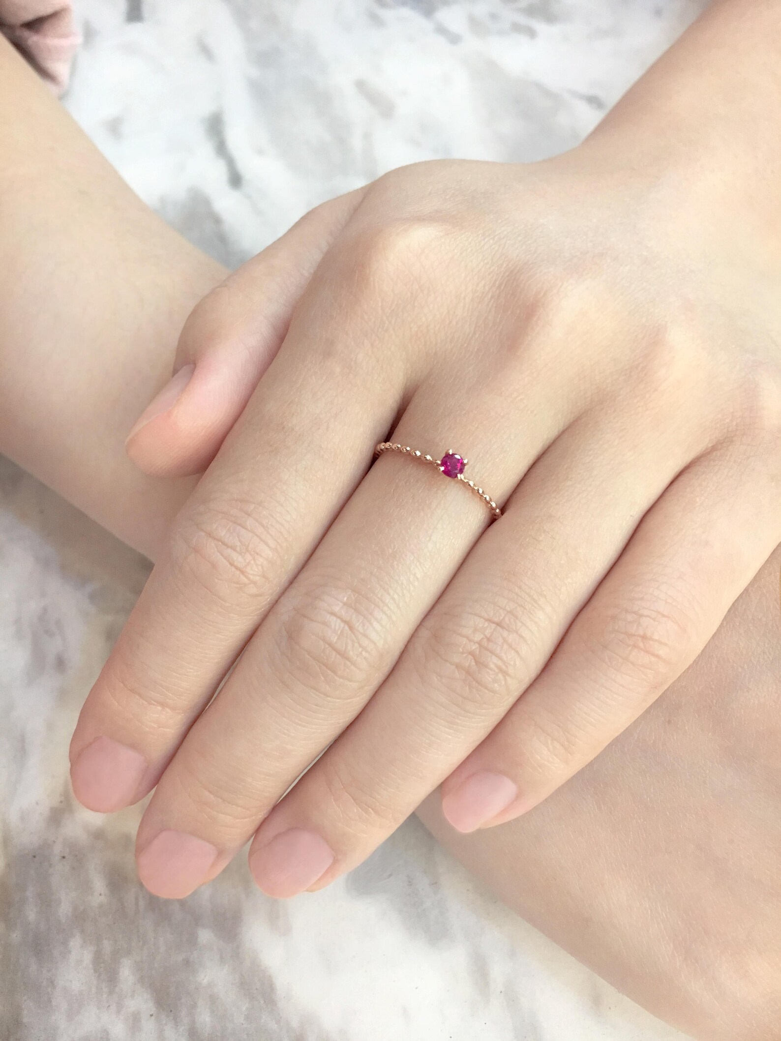 Ruby 0.1ct Solitaire Ring Ruby Ring 14K Solid Gold Ruby - Etsy