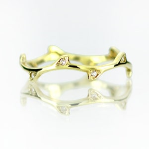 Diamond Gold Ring, Gold Ring Unique, Branch Engagement Ring, Nature ...