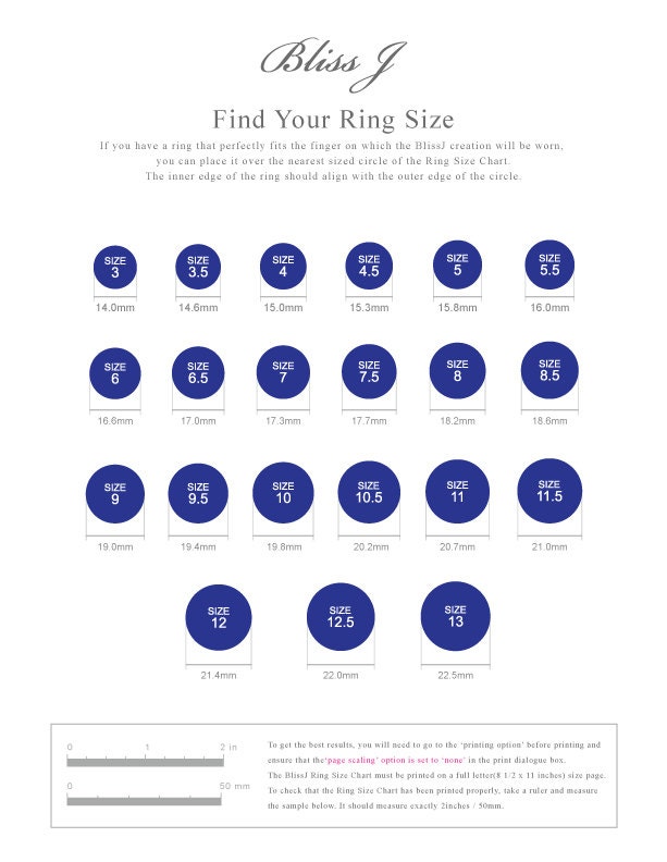 Blue nile sizing store