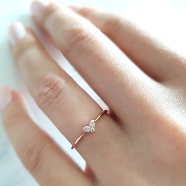 Gold Heart Ring - Shop Online - Etsy