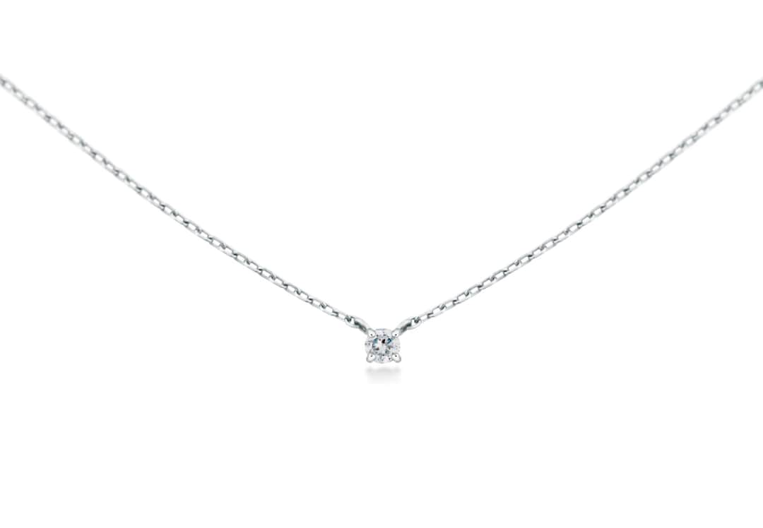 Gold Diamond Necklace, Natural Diamond Necklace, Genuine Diamond ...