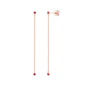 Ruby Drop Earrings / 14k Solid Gold Earrings / Natural Ruby Earrings ...