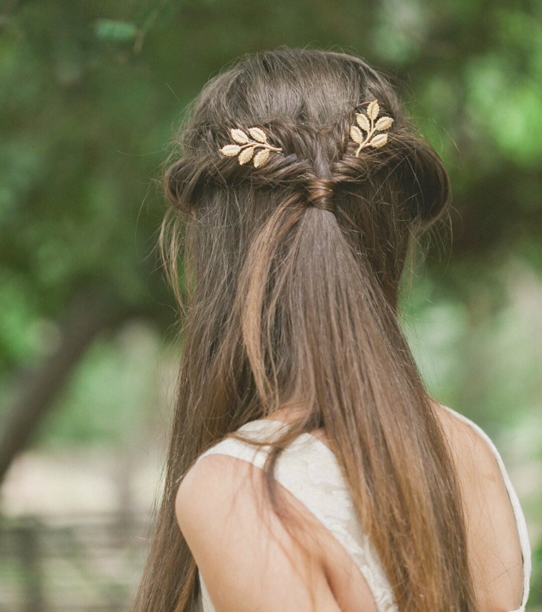 Grecian Leaf Hair Pins Gold Leaf Bobby Pins Leaf Hair Clips Greek ...