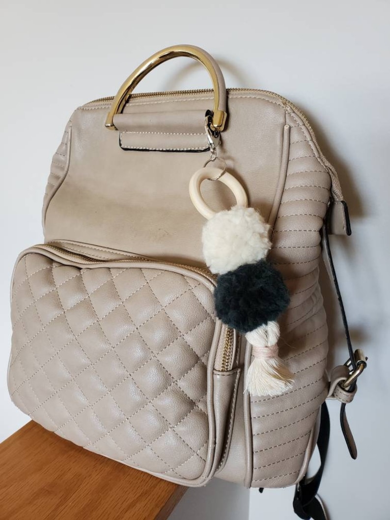 1 Pom Pom Keychain | Keychain | Boho Keychain | Boho Accessory | Bag ...