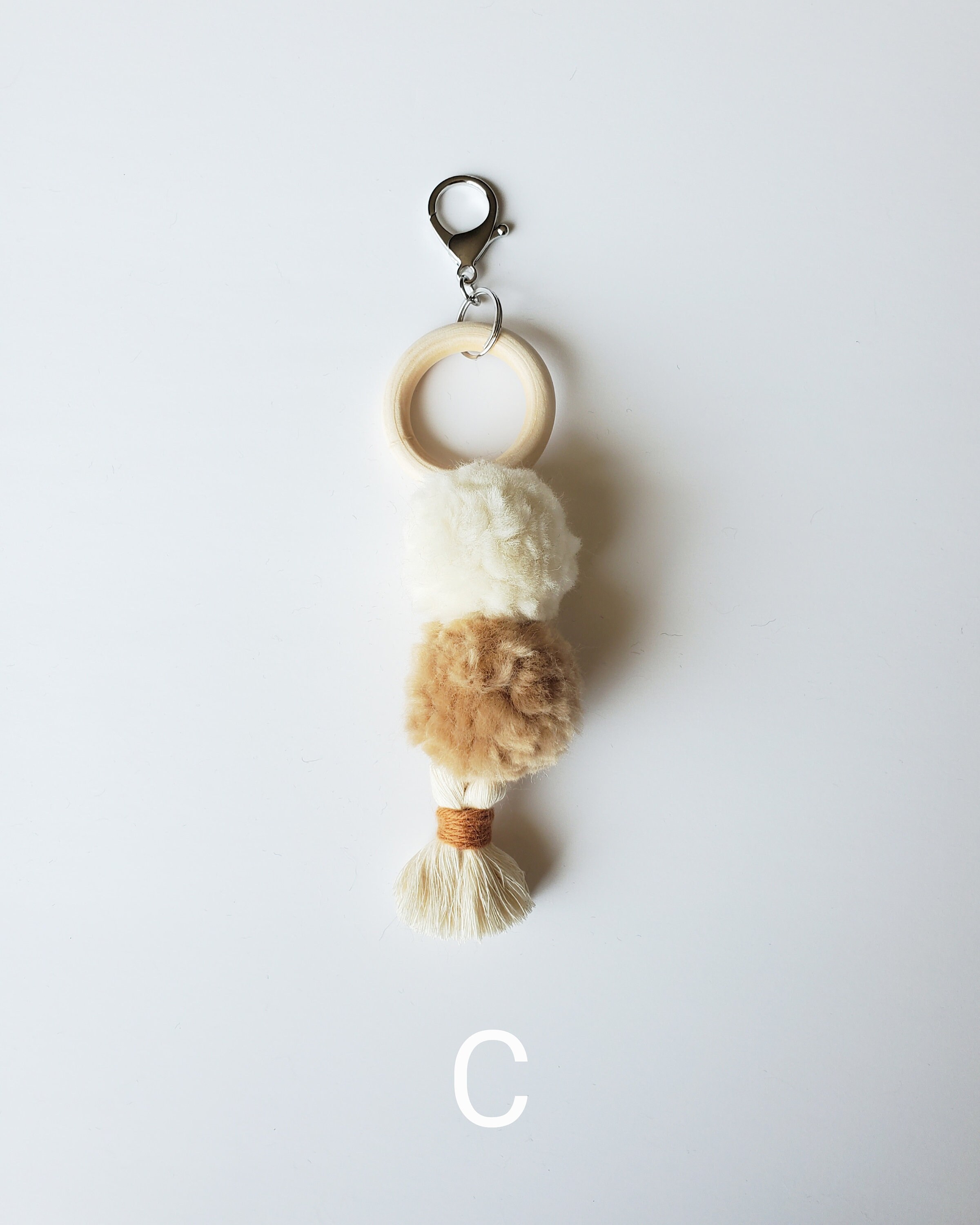 1 Pom Pom Keychain | Keychain | Boho Keychain | Boho Accessory | Bag ...