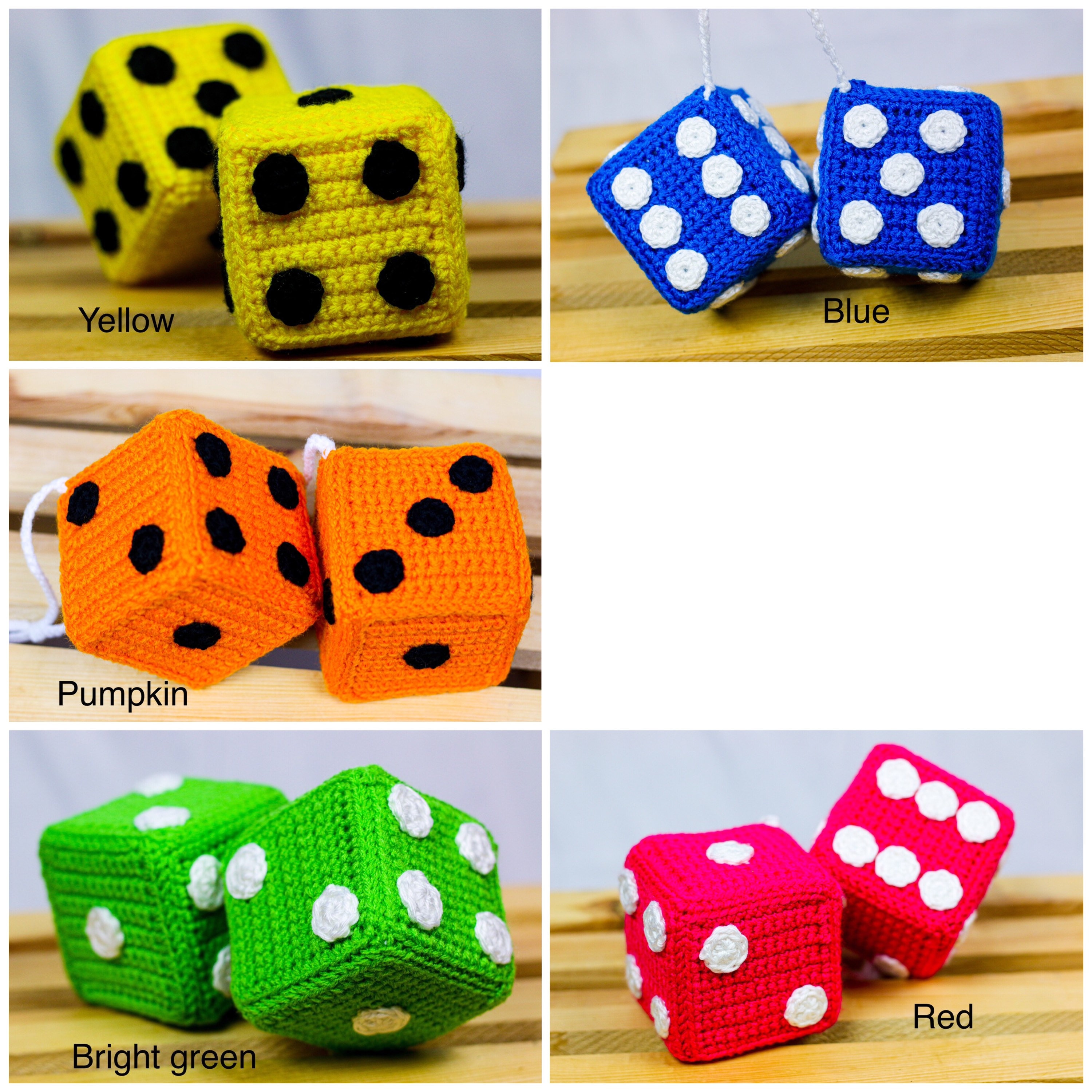 Hanging Crocheted Mirror Dice. - Etsy UK