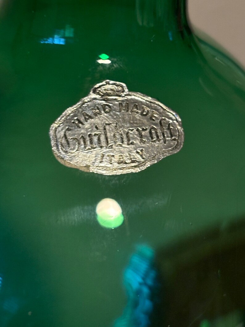 Vintage Guildcraft Empoli Green Bubble Genie Bottle - Etsy
