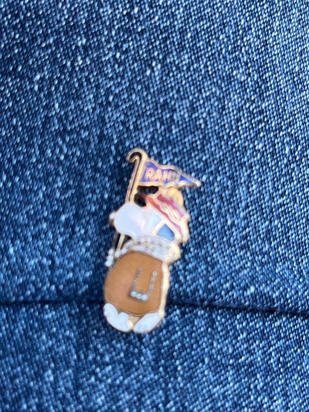 Vintage Snoopy Enamel Rah Pin - Etsy