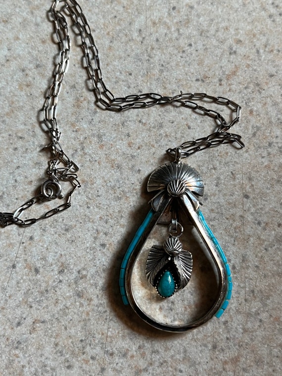 Sterling silver teardrop necklace - Gem