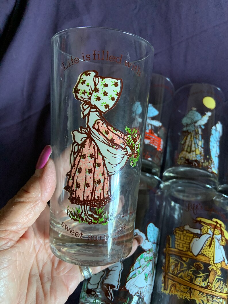 Vintage Holly Hobbie Glasses Cups Etsy