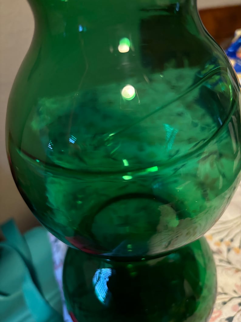 Vintage Guildcraft Empoli Green Bubble Genie Bottle - Etsy