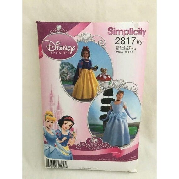 2817 Simplicity Disney Princess Costume 7-14 - Etsy