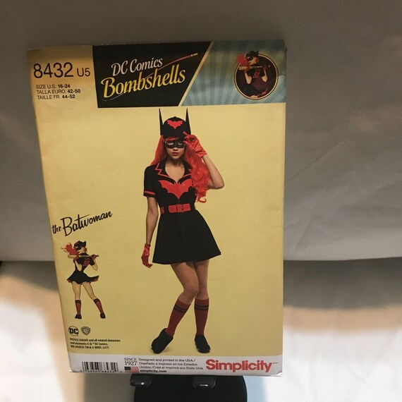 8432 Simplicity DC Comics Costume Sewing Pattern 16-24 - Etsy