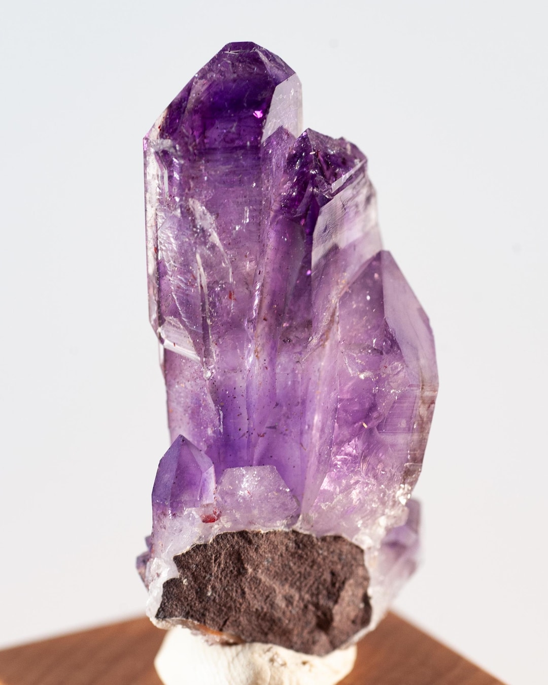 Amethyst Triplet With Smaller Side Points and Hematite Inclusions ...