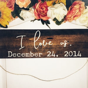 Personalized Date Sign//custom Photo Hanging Sign//established Marriage ...