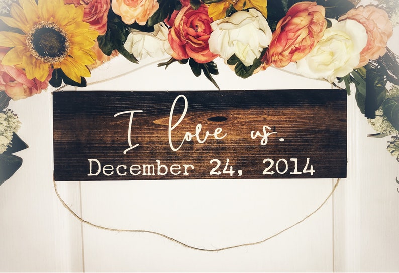 Personalized Date Sign//custom Photo Hanging Sign//established - Etsy