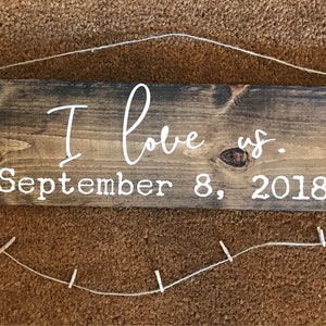 Personalized Date Sign//custom Photo Hanging Sign//established Marriage ...
