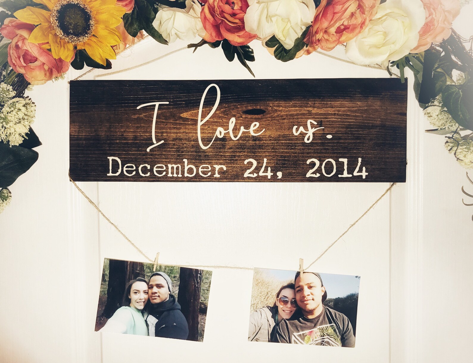 Personalized Date Sign//custom Photo Hanging Sign//established - Etsy