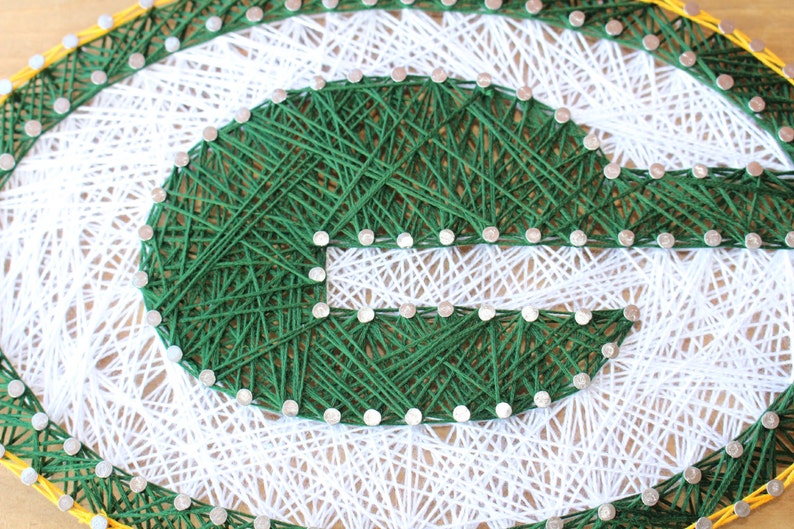 Green Bay Packers String Art 7.25x11//sports - Etsy