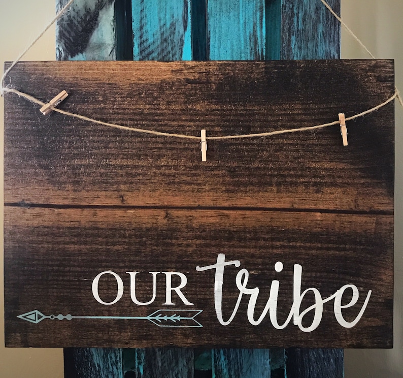 Our Tribe Photo Hanging Wall Sign Wall Decor Home Decor - Etsy