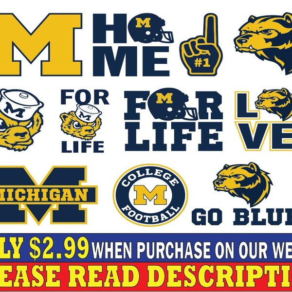 Michigan Logo Svg - Etsy