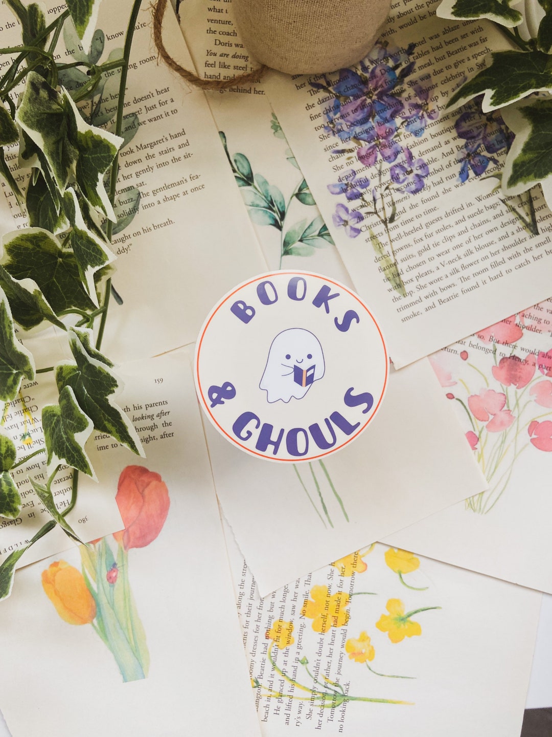 Books and Ghouls Waterproof Sticker Literature Sticker Book Gift ...