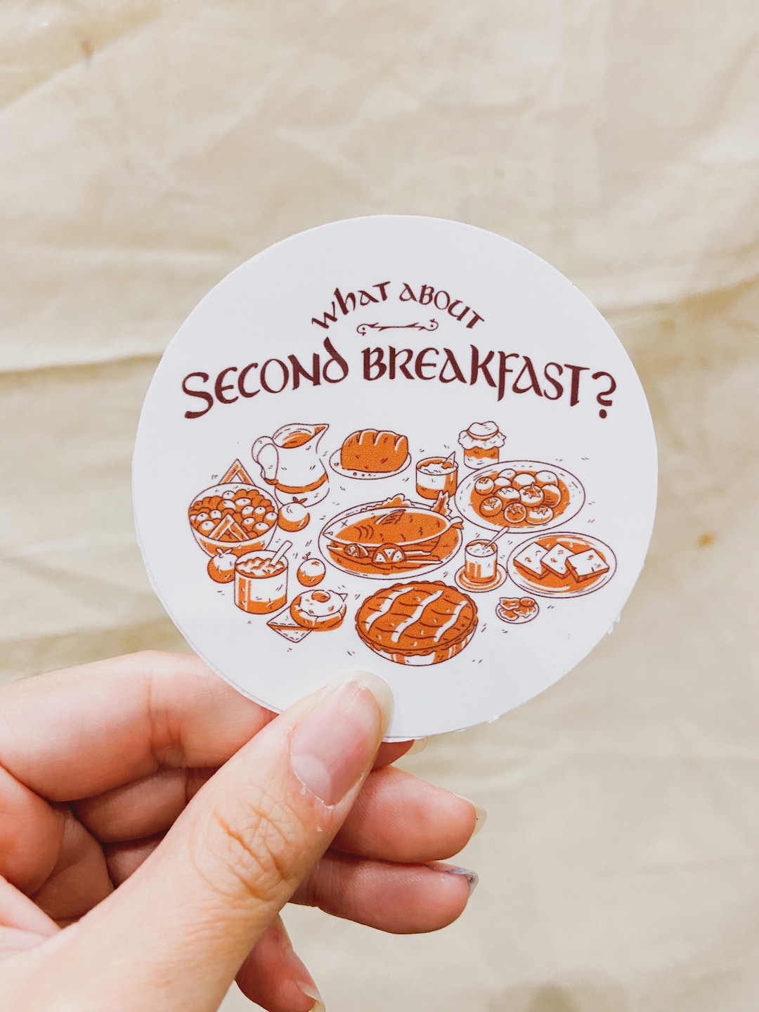 What About Second Breakfast? Waterproof Sticker | Lord of the Rings | Hobbit | Vinyl Sticker ...