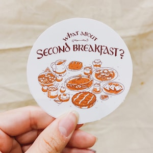 What About Second Breakfast? Waterproof Sticker | Lord of the Rings ...